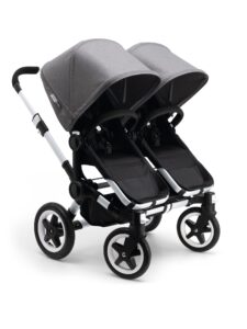 bugaboo 2015 donkey twin stroller complete set in aluminum and black