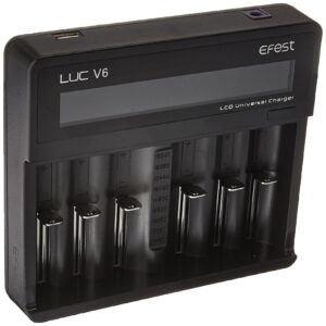 efest 4213 luc v6 lcd 6 bay multi-functional charger