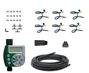 orbit 56318 hanging basket flex-mist watering kit with hose-end timer