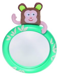 taf toys tropical car mirror | rear facing baby mirror enables easier drive & easier parenting, eye to eye contact with baby while driving, back seat adjustable velcro attachment, colorful design