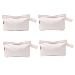 augbunny multi-purpose cotton canvas zipper makeup bag pouch 4-pack