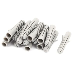 uxcell 17pcs 14mm x 75mm plastic expansion nails hollow wall anchor expandable tube connector screws bolts