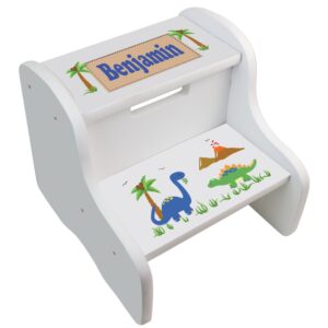 personalized white step stool (sports)