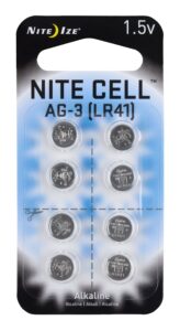 nite ize nite cell ag-3 lr41 replacement batteries (8-pack)