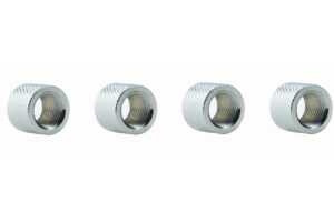 bxqinlenx silver chrome g1/4" female to female for computer water cooling system through joint straight joint(4 pcs)