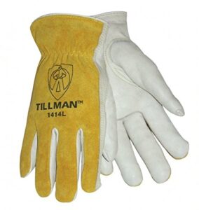 tillman 1414 top grain/split cowhide drivers gloves - pack of 4 pairs (large)