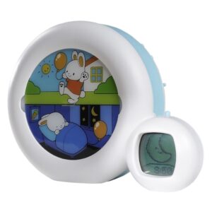 pabobo sveglia educativa giorno-notte 5 in 1 con display per bambini moon 0-3 anni - moon