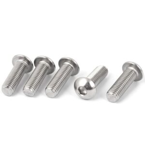 uxcell m10 x 30mm stainless steel button head socket cap screw 5 pcs