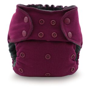 ecoposh obv pocket fitted cloth diaper, boysenberry