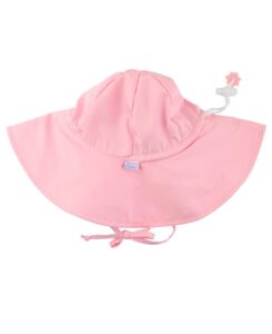 rufflebutts® baby/toddler girls pink adjustable sun hat w/upf 50+ protection - 12-24m