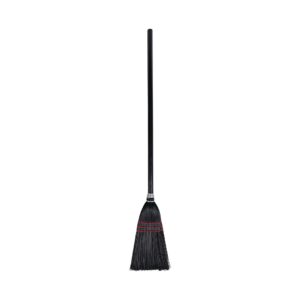 boardwalk bwk951bp flag tipped poly bristle 37 in. - 38 in. length lobby broom - natural/black (1 dozen)