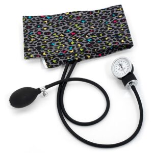 prestige medical s82-lpg premium adult aneroid sphygmomanometer, leopard grey