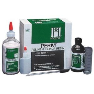 coltene h00377 perm reline/repair resin lab pack, 25 lb. powder, 2.5 gal liquid, clear