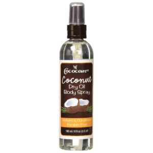 cococare coconut dry oil body spray 6 oz - travel size oil spray for healthy skin