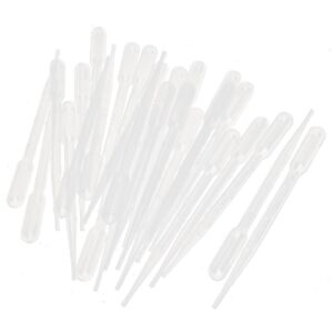 yxq 50pcs 3ml transfer pipettes plastic disposable liquids dosing fine tip dropper pipets graduated