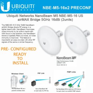 ubiquiti nbe-m5-16 5ghz nanobeam m5 16dbi kit complete pre-configured