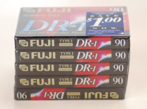 fujifilm 5-pack dr-i 90 blank audiocassettes