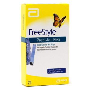 freestyle precision neo blood glucose test strips 25 count wlm