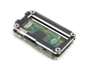 zebra zero case for raspberry pi zero & zero wireless ~ black ice gpio by c4labs