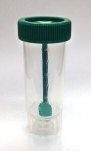 centrifuge tubes - 30ml, green caps, flat-bottom (with spoon), sterile, 24 pcs