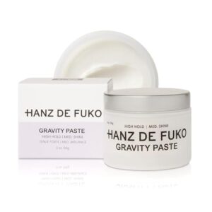 hanz de fuko gravity paste – premium men’s hair styling paste – high hold, medium shine – 2 oz.