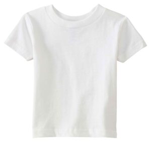 rabbit skins infant short sleeve t-shirt, white, 12 months