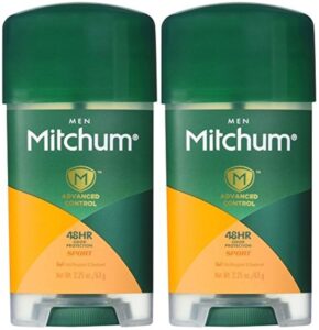 mitchum clear gel antiperspirant & deodorant for men, super sport - 2.25 oz - 2 pk