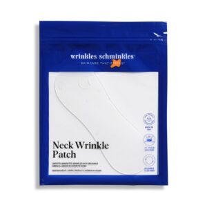 wrinkles schminkles neck wrinkle patch - reusable silicone smoothing pads, sensitively formulated wrinkle patches. reduce wrinkles - innovative wrinkle treatment - targeting neck wrinkles (1 pack)