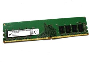 micron 8gb pc4-19200 ddr4-2400mhz non-ecc unbuffered cl17 288-pin dimm 1.2v single rank memory module mfr p/n mta8atf1g64az-2g3b1