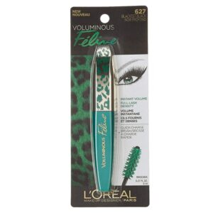 l'oreal paris cosmetics voluminous feline washable mascara, blackest black, 1 tube