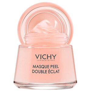 vichy mineral double glow peel face mask with exfoliating aha fruit acids, oil-free face mask to refine and illuminate skin, paraben-free