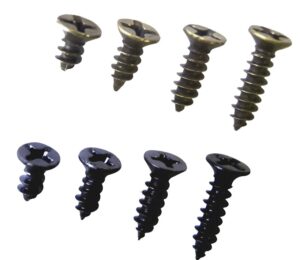 mini skater 800pcs #3 small cross flat head tapping screws black oxide wood screws kit and assortment ! (black and bronze)