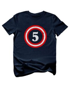 captain 5th birthday - gift for five years old toddler youth kids t-shirt 5t navy