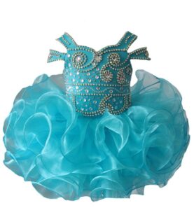 chengcheng toddler baby girls short party gowns pageant cupcake dresses 4 us turquoise