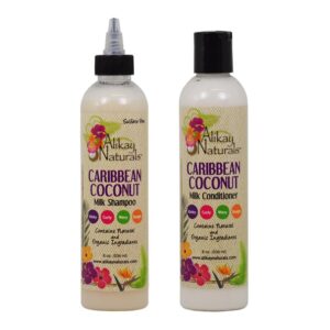 alikay naturals caribbean coconut milk shampoo & conditioner 8oz "set"