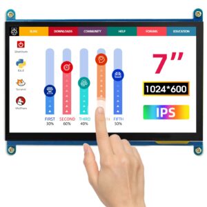 elecrow 7 inch touch screen monitor for raspberry pi screen 1024x600 ips lcd mini monitor for raspberry pi 5 4 3 400 windows 11/10/8/7 driver free