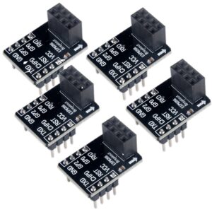 diymall esp8266 esp-01 breakout board esp-01s breadboard adapter pcb board for serial wifi transceiver network module(pack of 5pcs)