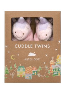 angel dear pink unicorn twin set blankies box.