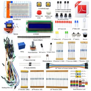 adeept project 1602 lcd starter kit compatible with arduino uno r3 mega2560 nano servo relay lcd1602 beginner/starter kit for arduino with pdf guidebook/user manual