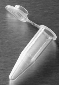 1.5ml collection tube with attached cap, clear pp, sterile, 1,000/pkg, dnase/rnase free- pcr clean.