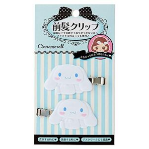 sanrio n-1606-950181 cinnamoroll bangs clip, approx. 2.4 x 0.4 x 1.2 inches (6 x 1 x 3 cm), abs resin, set of 2