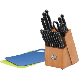 knife set blk 17pc