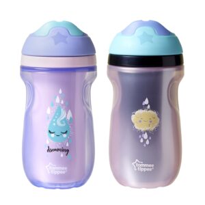 tommee tippee insulated sippee toddler tumbler cup, 12+ months – girl, 2pk