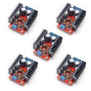 gowoops 5pcs 150w dc-dc 10-32v to 12-35v step up boost converter module adjustable power voltage