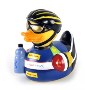 celebriducks floating rubber ducks - collectible bath toy gift for kids & adults of all ages (le tour de duck)