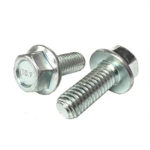 (8) m10-1.25x16 hex flange bolts class 10.9 jis small head frame cap screws zinc