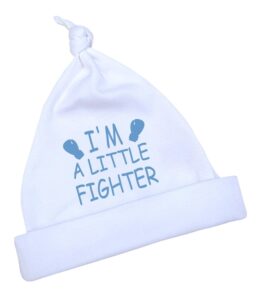 babyprem preemie baby hat little fighter boy girl clothes 1.5-7.5lb blue p1