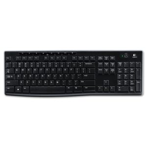 logitech 920003051 k270 wireless keyboard, usb unifying receiver, black