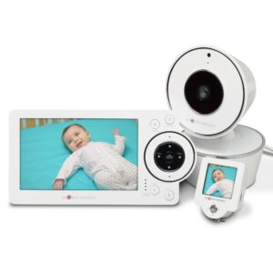 project nursery 5" high definition baby monitor system with 1.5" mini monitor - white