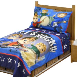 alvinn & the chipmunks toddler bedding set, blue/navy